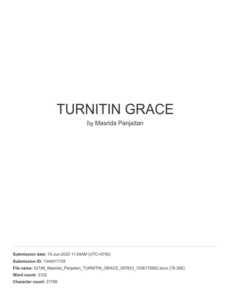 Turnitin Grace | PDF