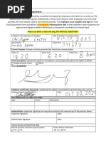 Missed Time Punch Correction Form | PDF