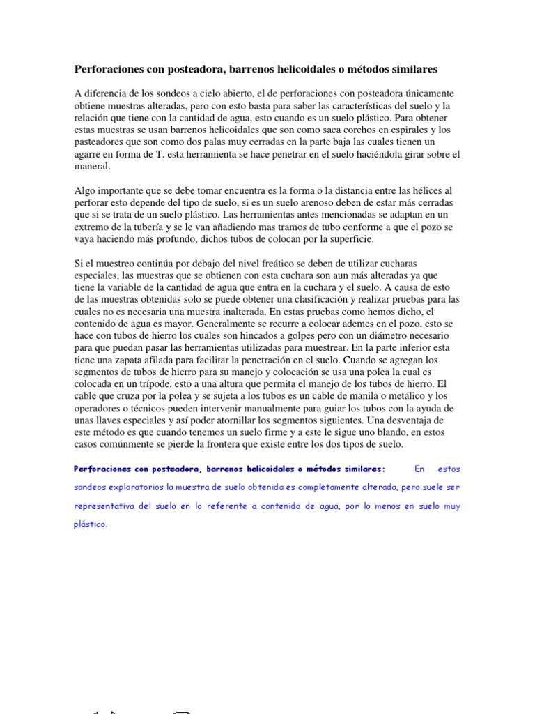 Perforaciones Con Posteadora | PDF | Hogar, jardinería y bricolaje ...