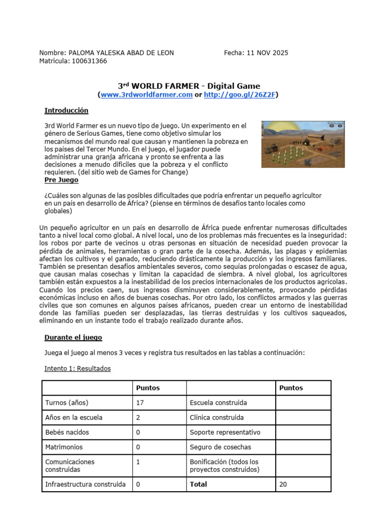 3rd World Farmer - Digital Game | PDF | Agricultura | Inversiones