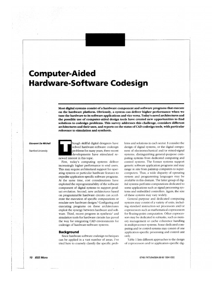 PAPER Computer Aided HSCoDesign | PDF