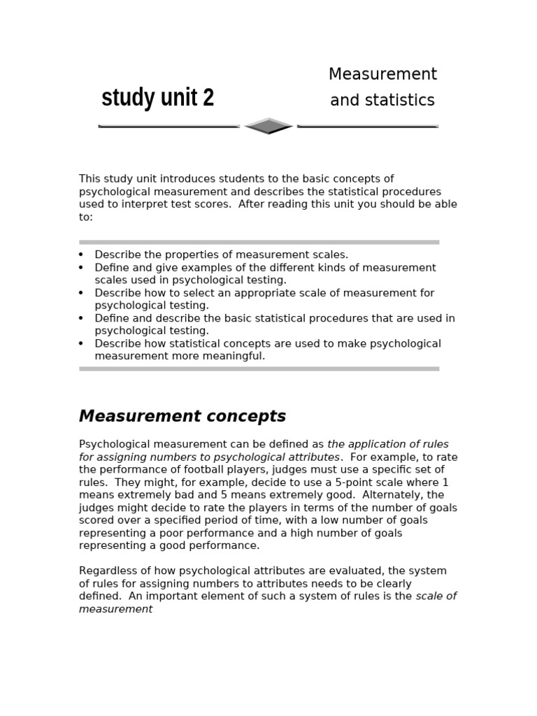 Su2 - Measure and Statistics | PDF | Level Of Measurement | Mode ...