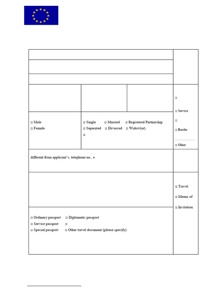 Application Form Czech Republic Iran | PDF | Travel Visa | Passport