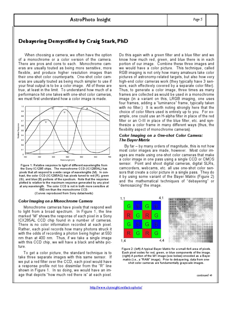Debayering Demystified | PDF | Pixel | Charge Coupled Device