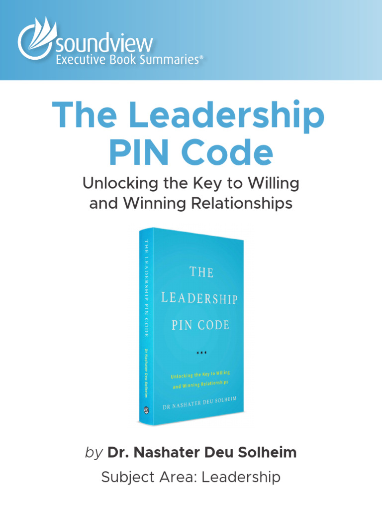 The Leadership PIN Code.bb | PDF | Negotiation | Empathy