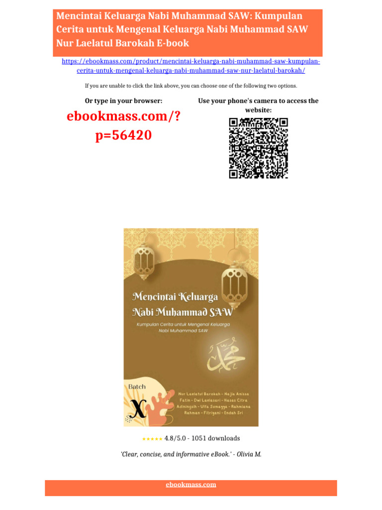 Mencintai Keluarga Nabi Muhammad SAW: Kumpulan Cerita untuk Mengenal ...