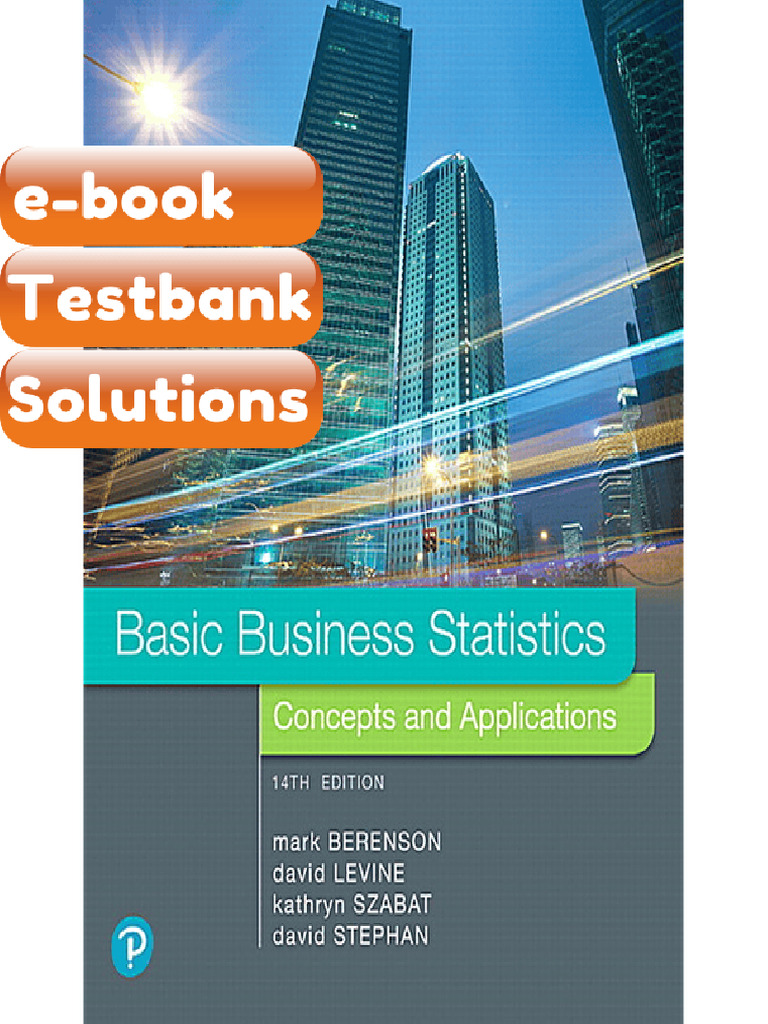Testbank Basic Business Statistics 14th Edition Mark L Berenson Fast ...