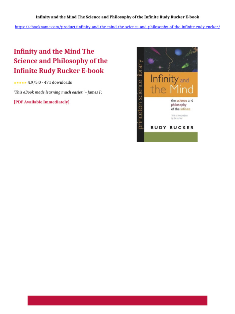 Infinity and the Mind The Science and Philosophy of the Infinite Rudy ...