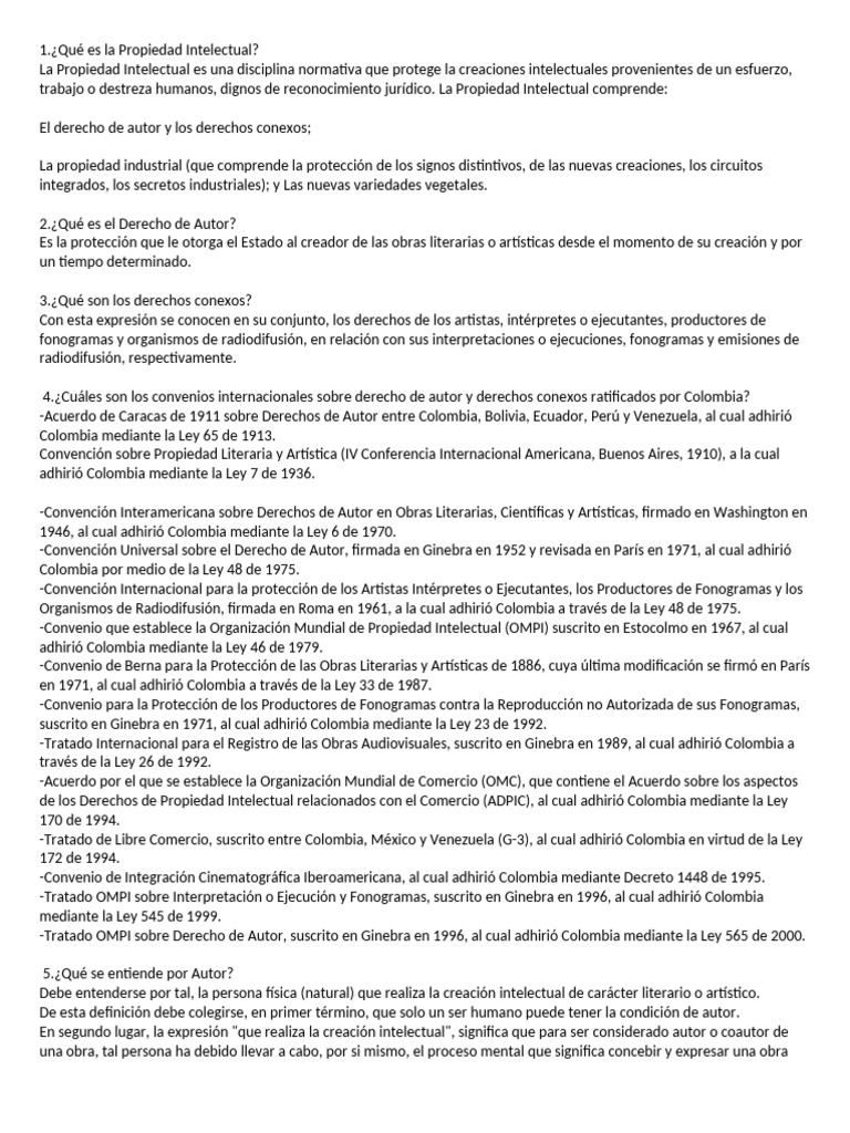 Derechos de Autor Colombia | PDF | Propiedad intelectual | Organización ...
