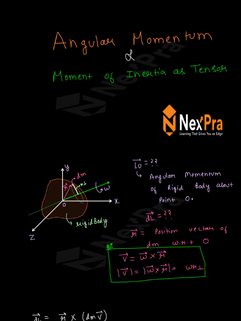Moment of Inertia As Tensor and Angular Momentum | PDF
