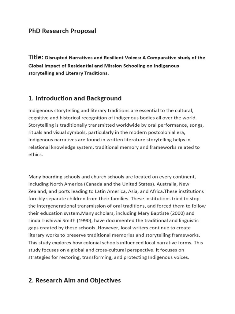 Research Proposal-Writing Sample | PDF | Narrative | Storytelling