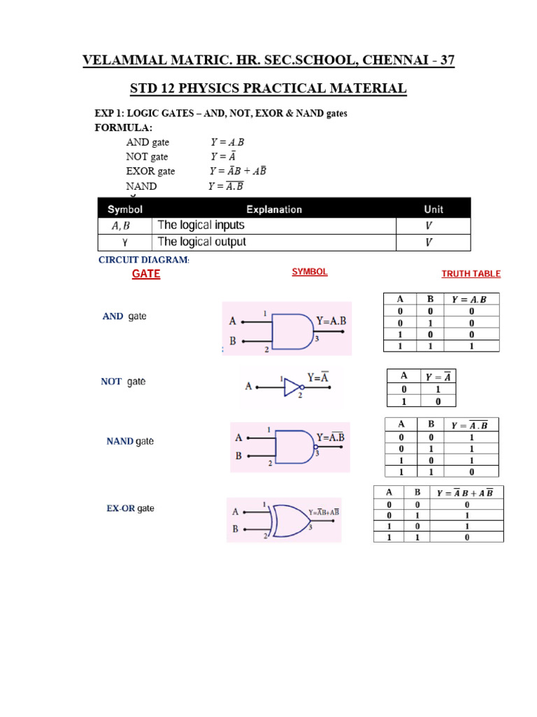 STD 12 Physics Practical Material (2025-2026) | PDF | Diode | P–N Junction
