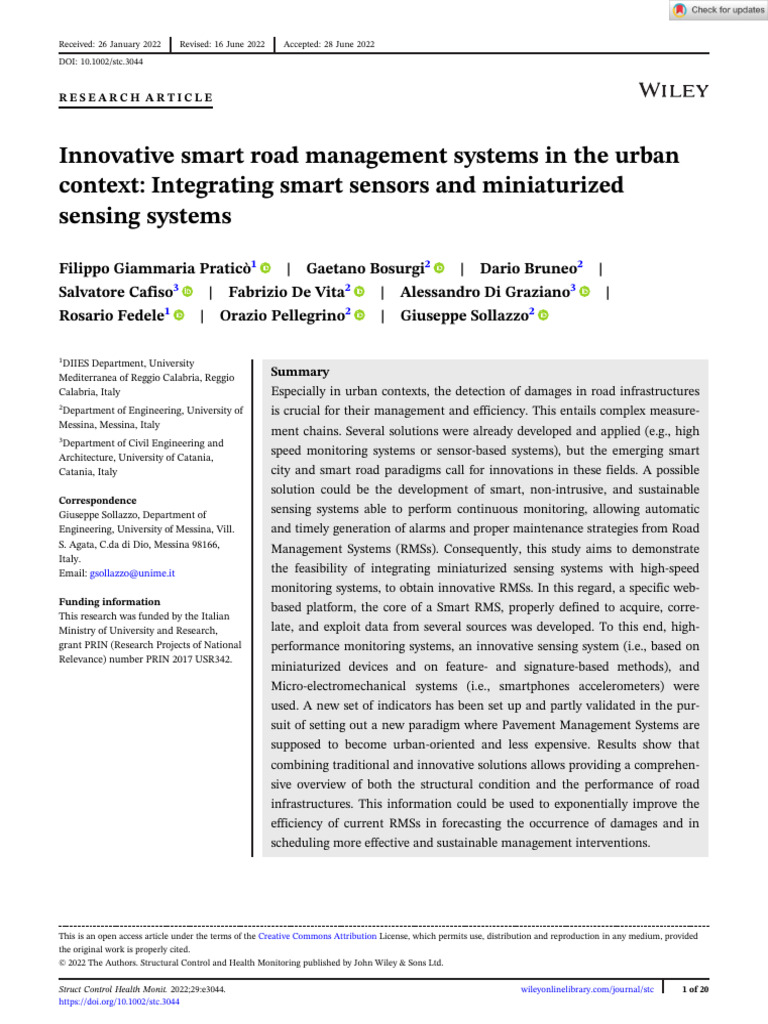 Innovative Smart Road Management Systems in The Urban Context ...