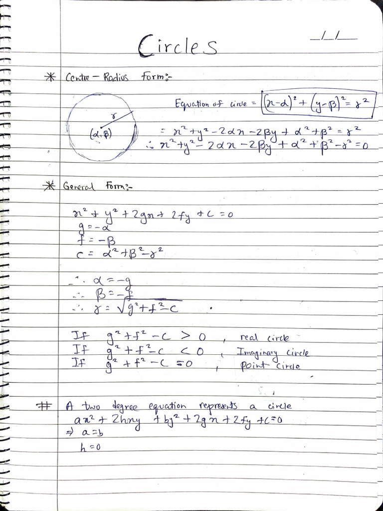 Circles Notes | PDF