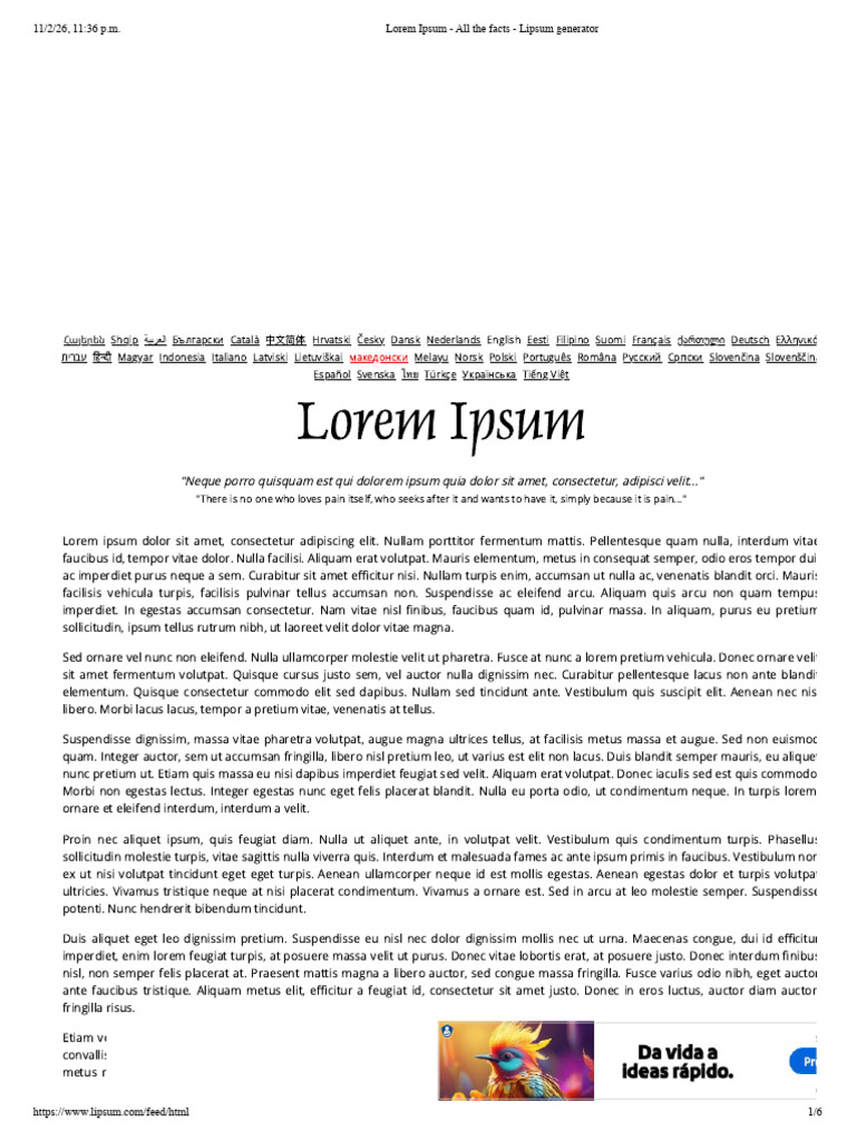 Lorem Ipsum - All the facts - Lipsum generator | PDF