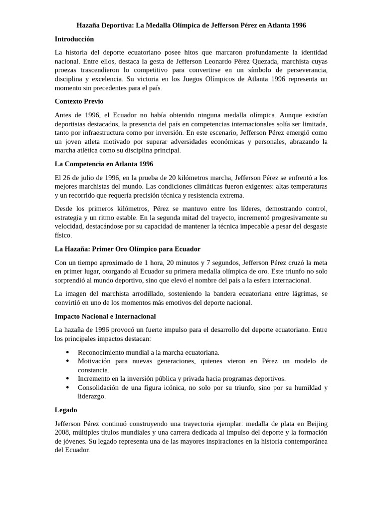 Hazaña Deportiva Estudios Noveno | PDF | Deportes