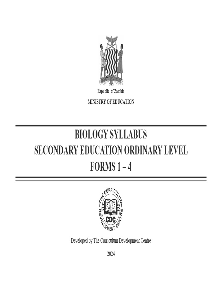 Biology Sylabus Form 1 To Form 4-1 | PDF | Learning | Educational ...