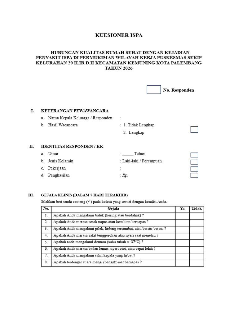 Kuesioner Ispa | PDF