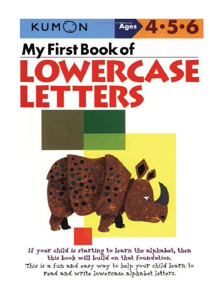 Ages 456 - My First Book of Lowercase Letters | PDF