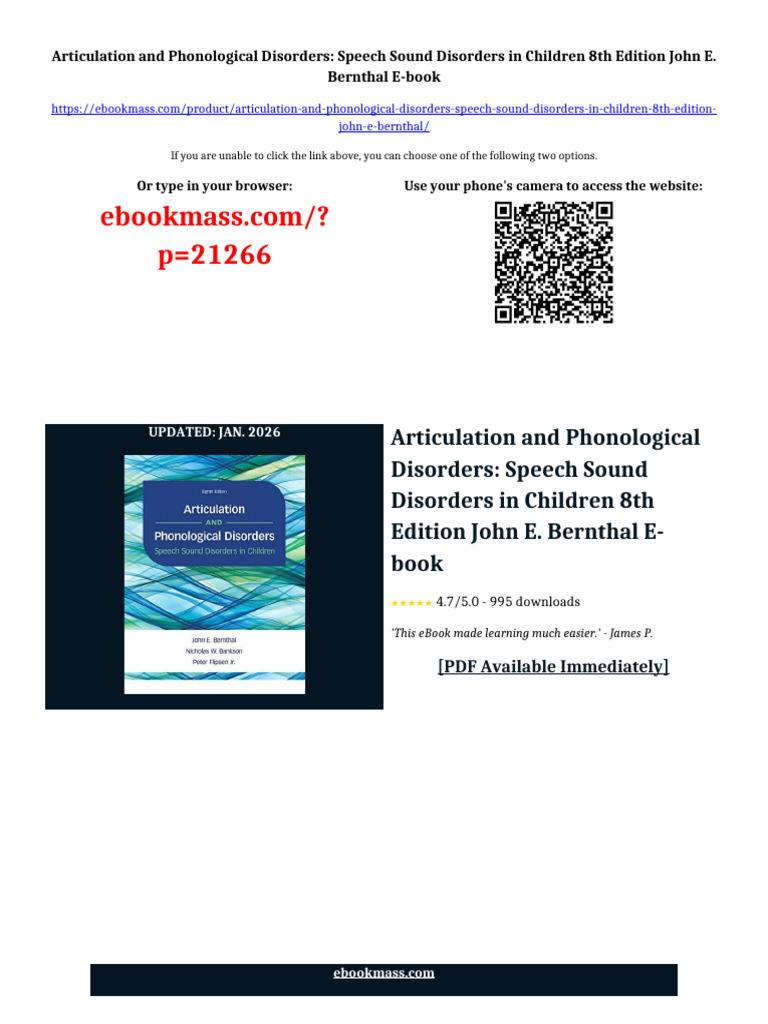 Articulation and Phonological Disorders: Speech Sound Disorders in ...