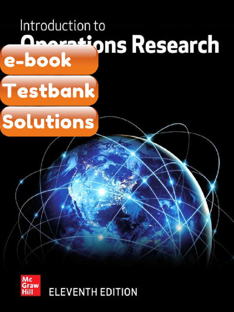 Testbank Introduction to Operations Research Eleventh Edition by ...