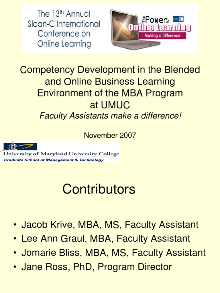 Competency Development in The Blended and Online Business Learning ...