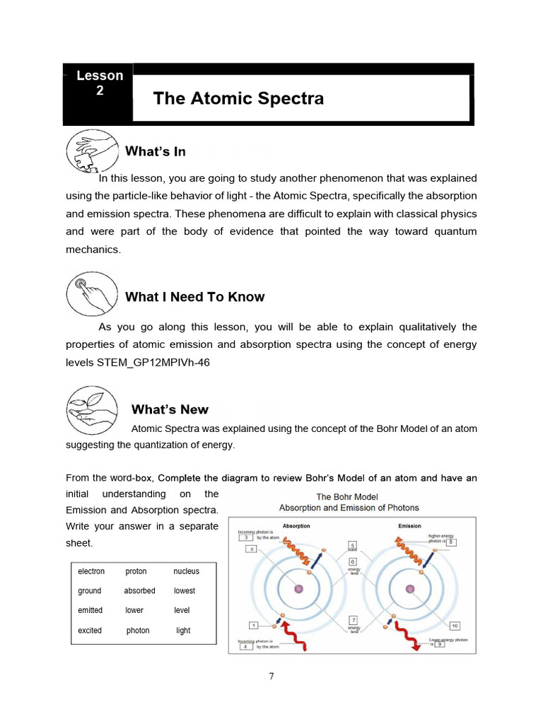 10.2 Atomic Spectra Concept | PDF | Emission Spectrum | Spectral Line