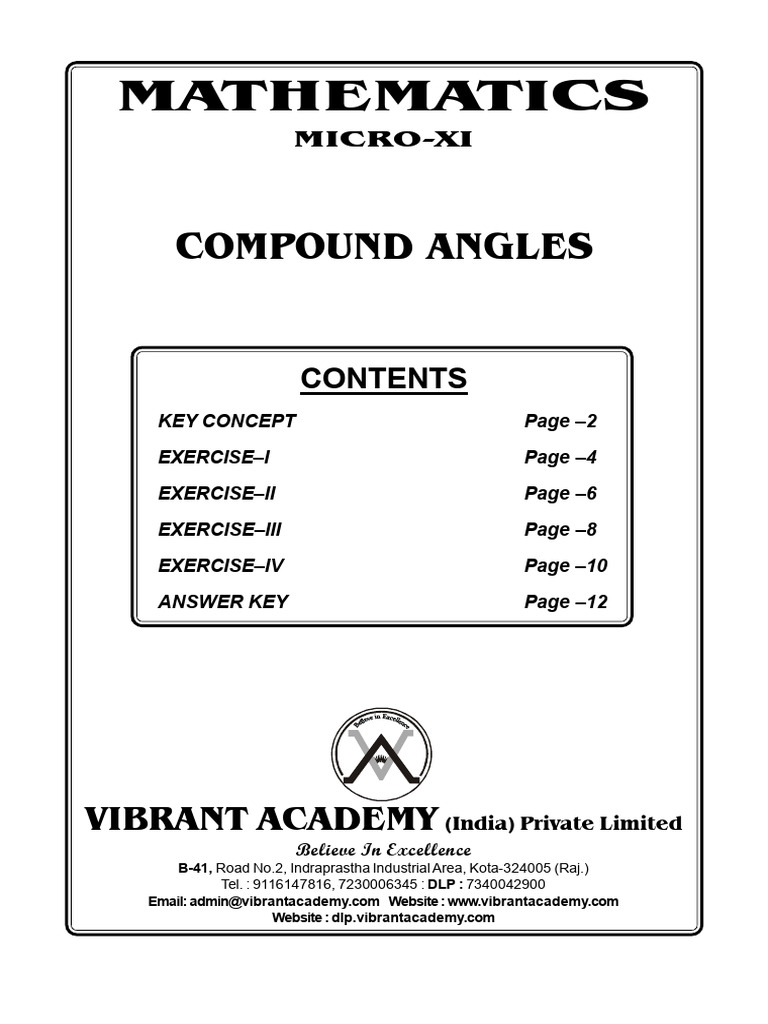 Compound Angle Final Send | PDF | Euclidean Geometry | Trigonometry