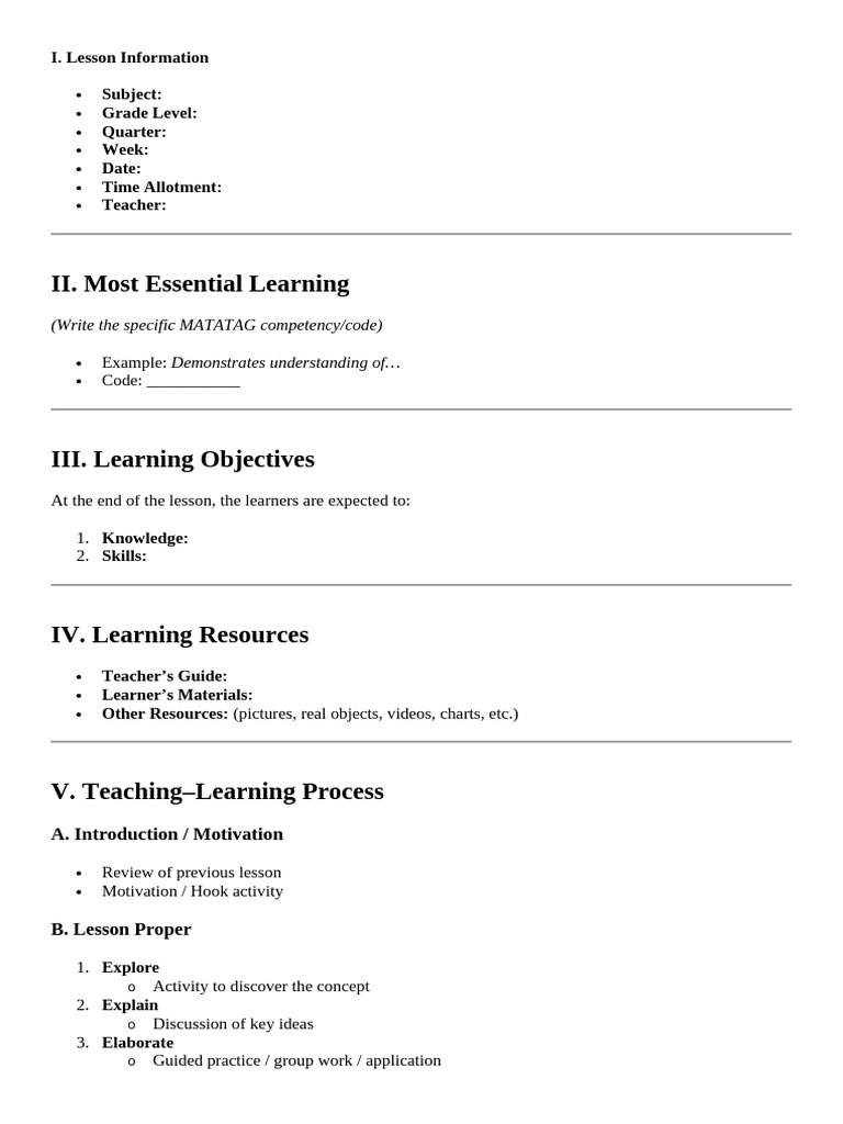 Lesson Plan | PDF