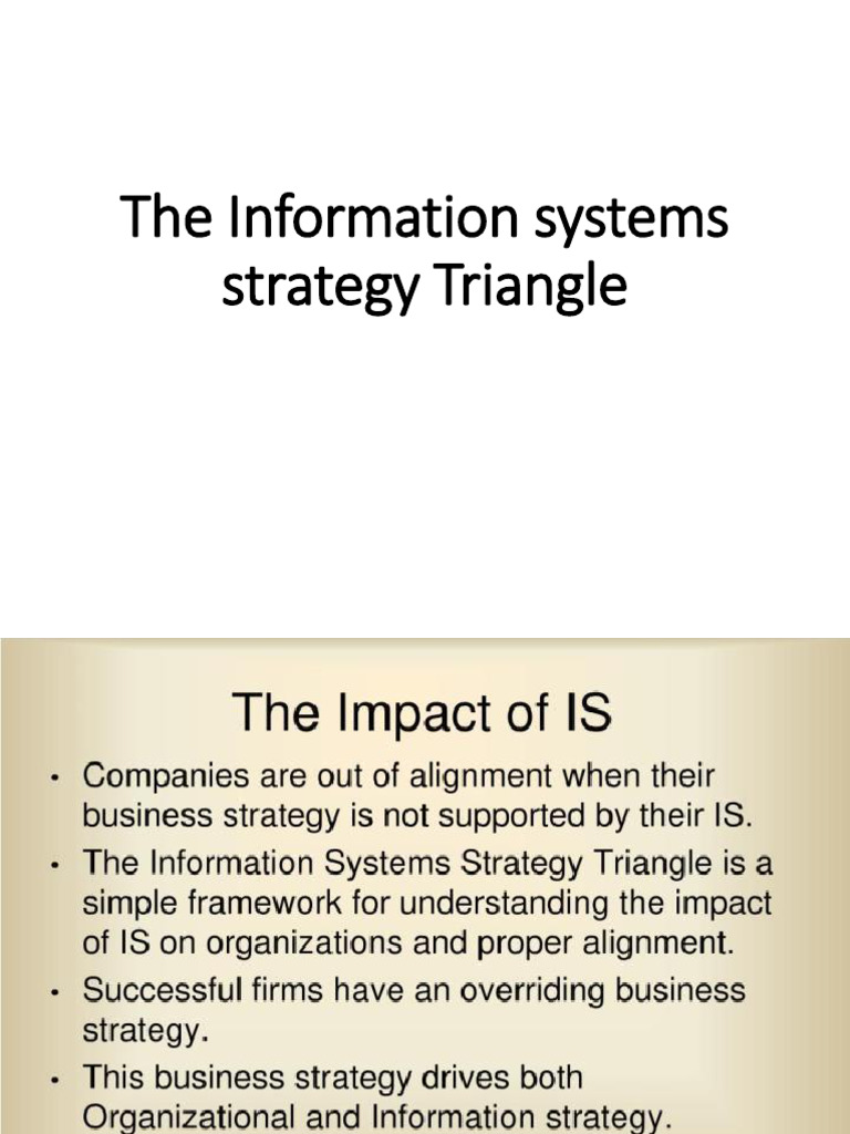 Chapter 1 The Information Systems Strategy Triangle | PDF