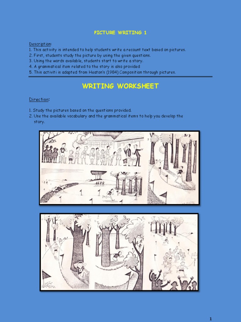 Picture-Based Recount Writing Activity | PDF | Language Arts ...
