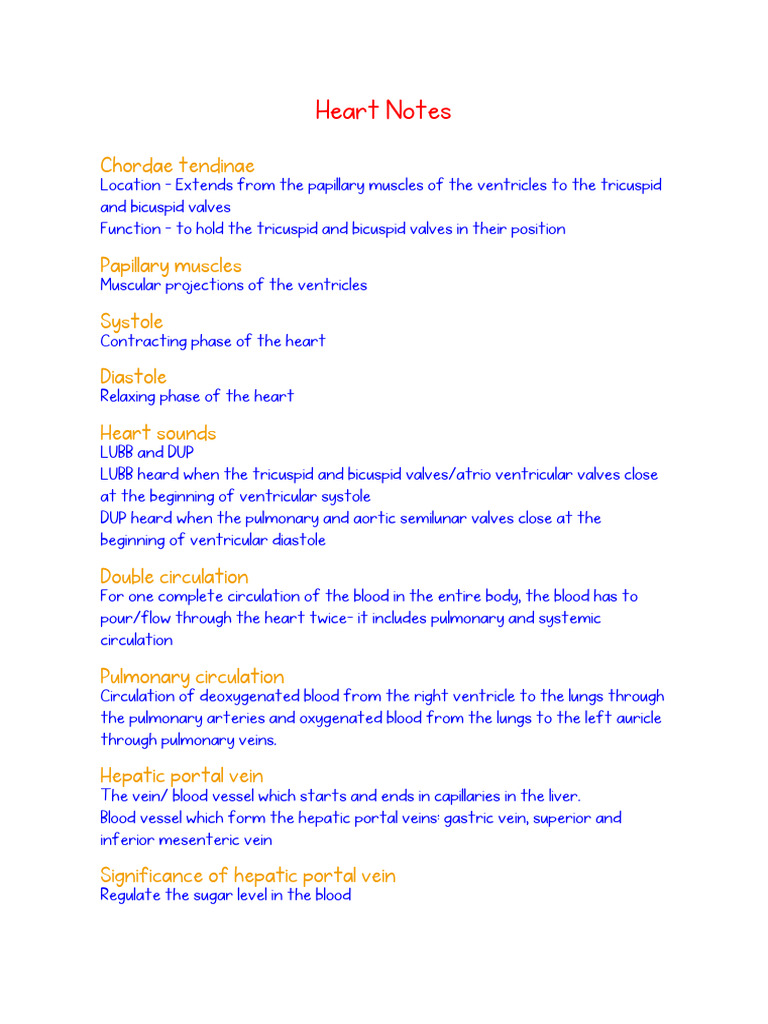 Heart Notes Handwritten | PDF