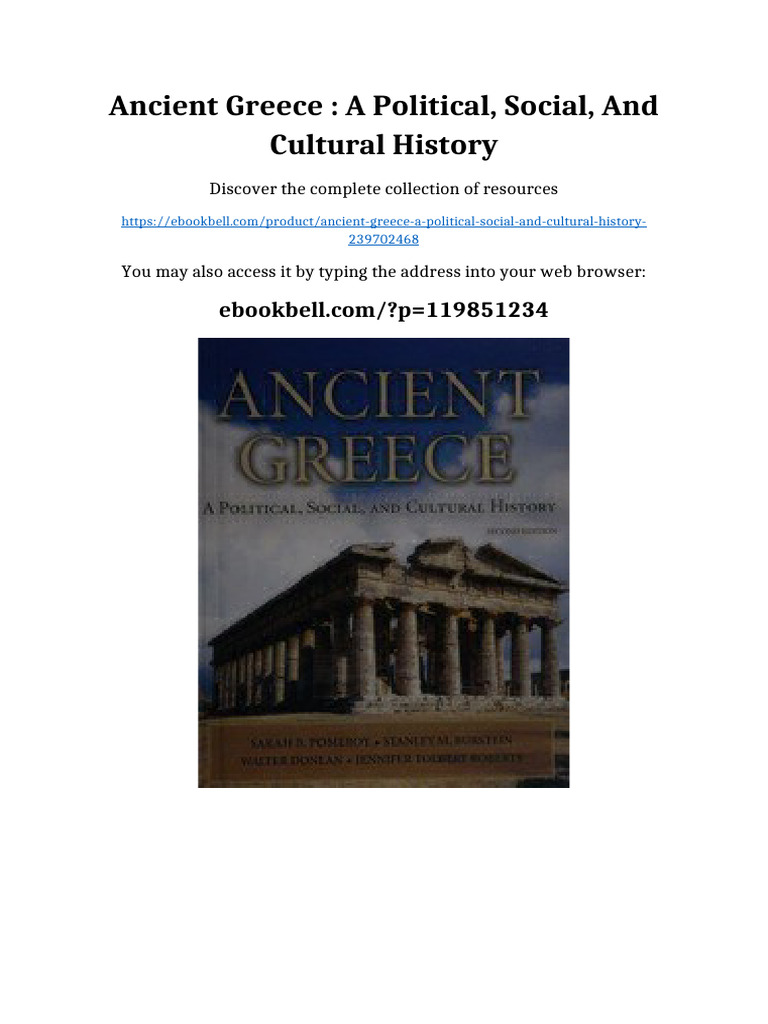 Ancient Greece: A Political, Social, and Cultural History Updated 2025 ...