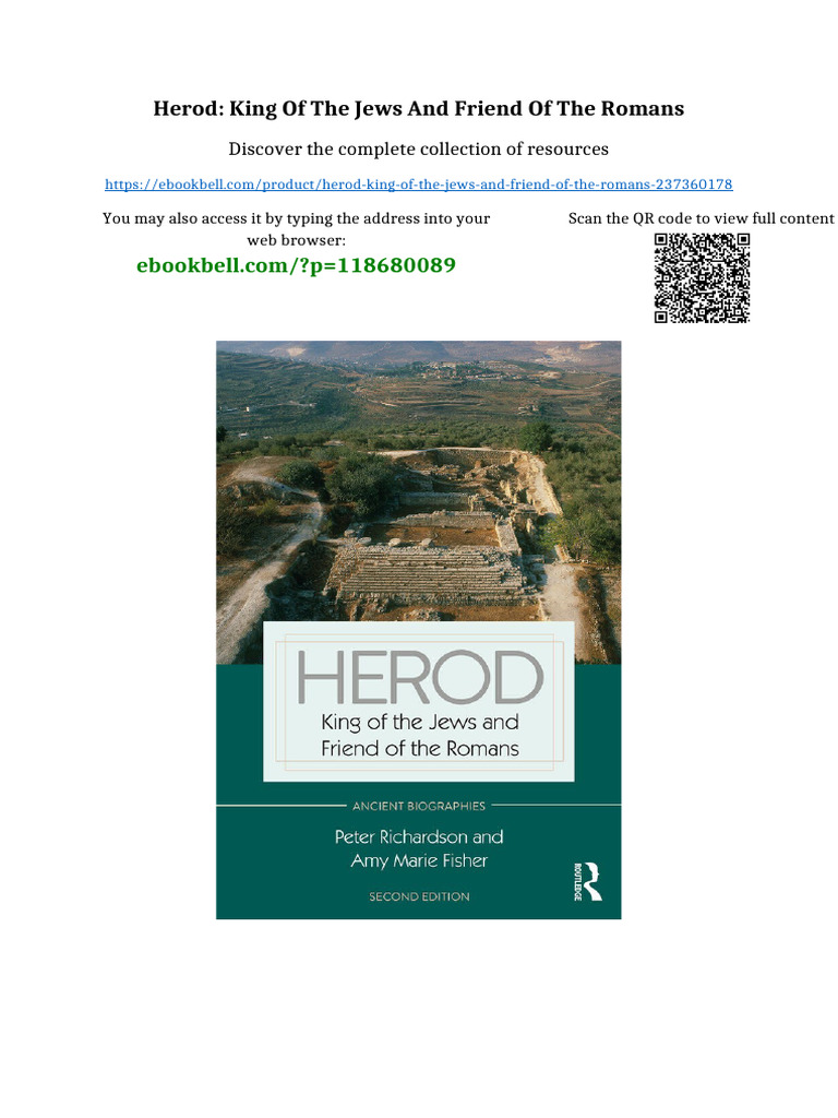 Herod: King of the Jews and Friend of the Romans online reading | PDF ...