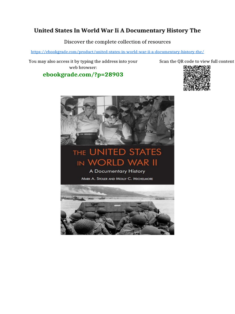 United States in World War Ii A Documentary History The: Discover The ...