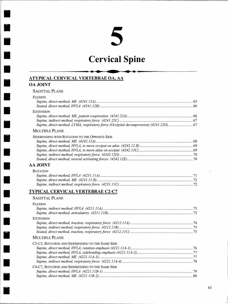 Kimberly Manual Osteopathic Ch 05 Cervical Spine | PDF | Anatomical ...