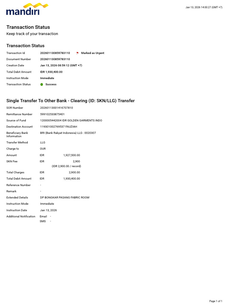 Bukti Tranfer Dp 50% | PDF