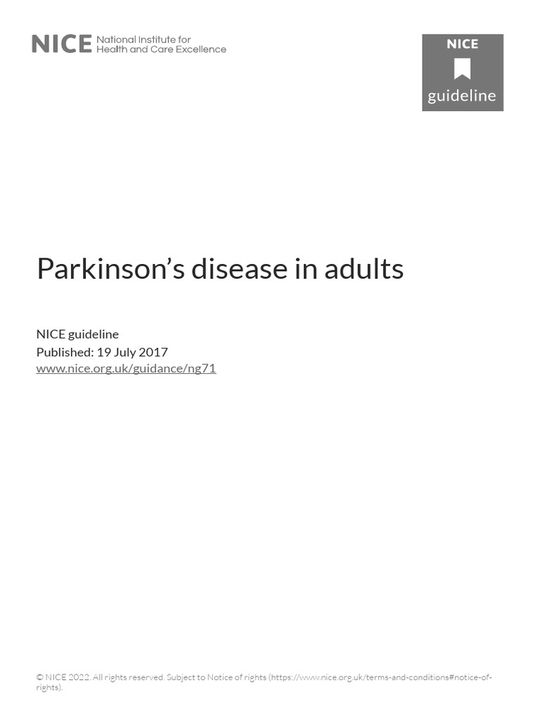 NICE Parkinson | PDF | Parkinson's Disease | Dementia