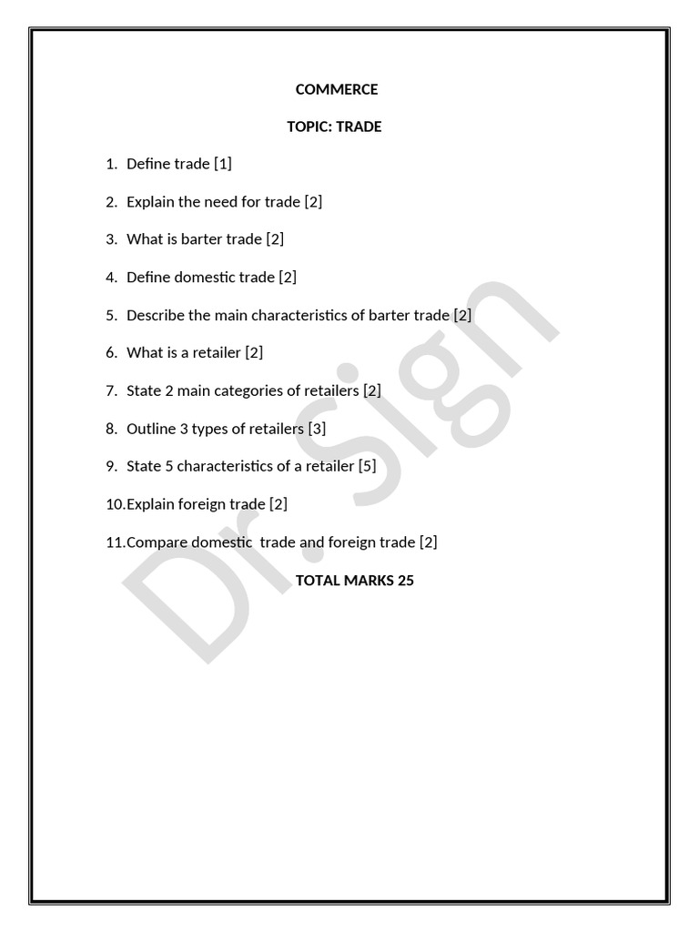 Trade Test | PDF