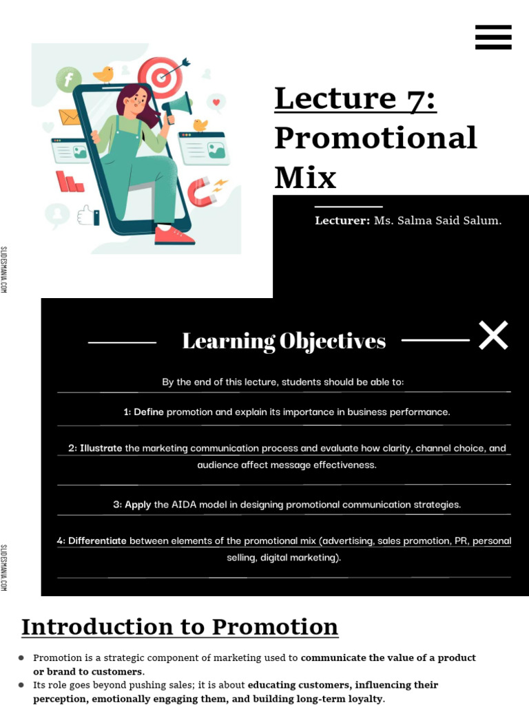 Lecture 7 Promotion Mix | PDF | Marketing Communications | Advertising