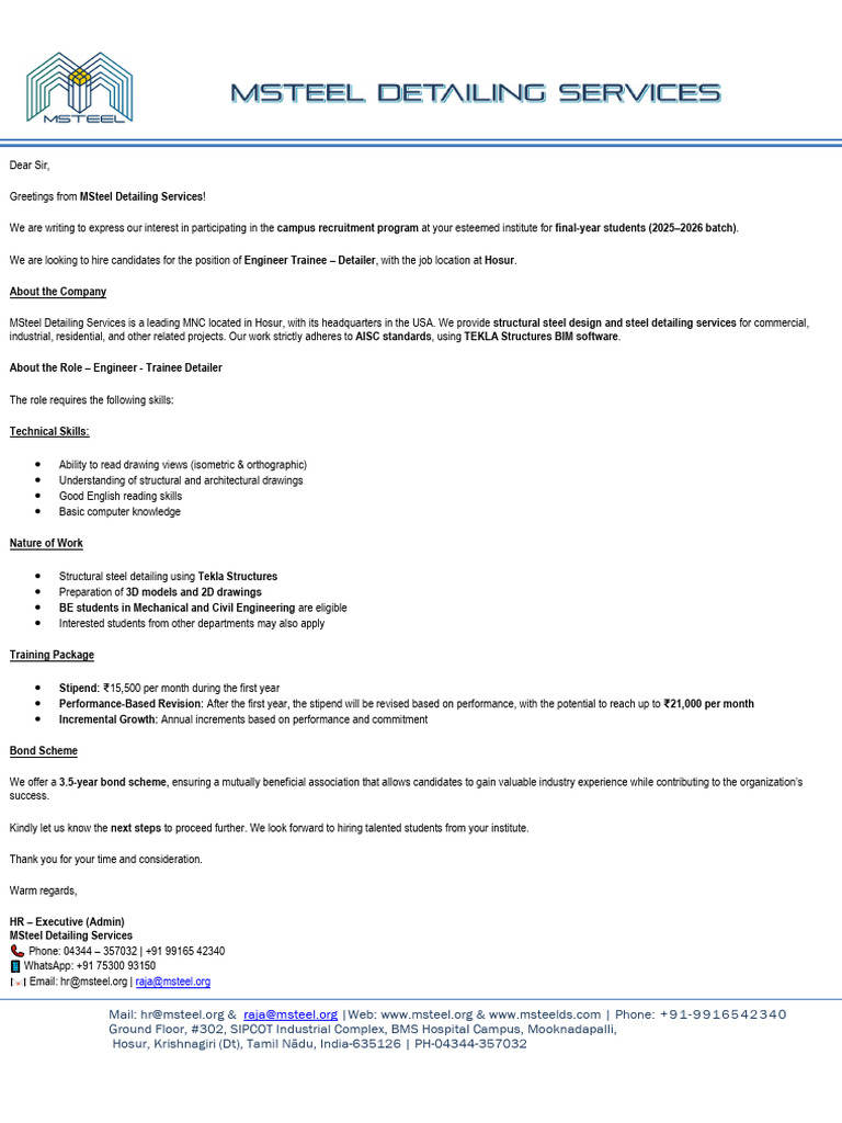 MSDS Brochure - 2025 2026 | PDF