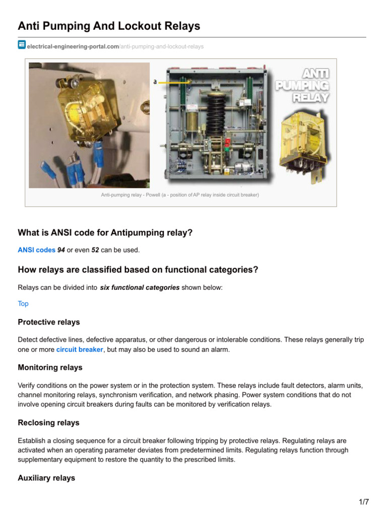 Electrical-Engineering-portal.com-Anti Pumping and Lockout Relays ...
