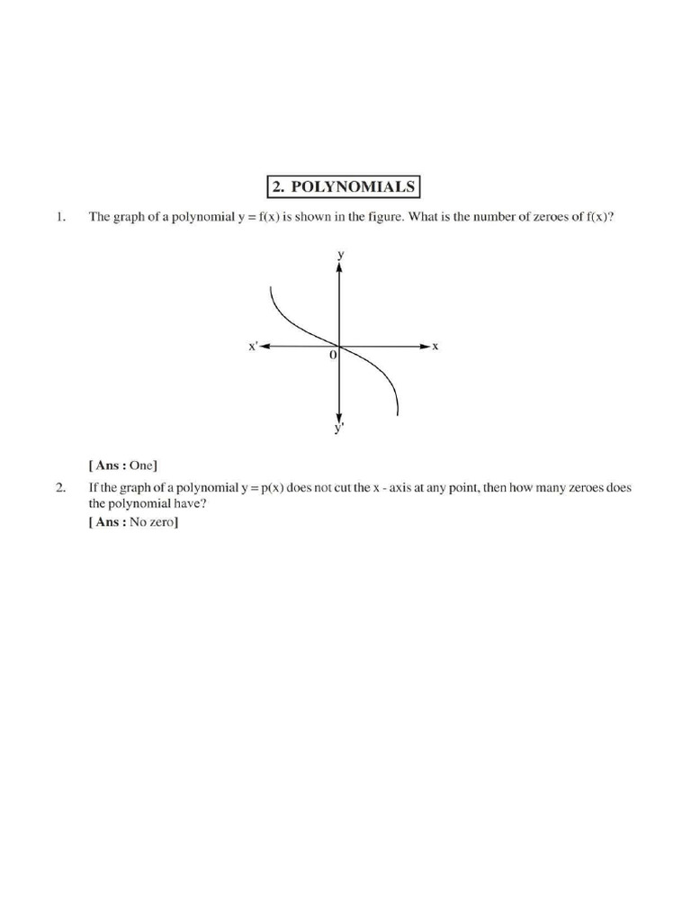 Unit 02 Polynomials | PDF