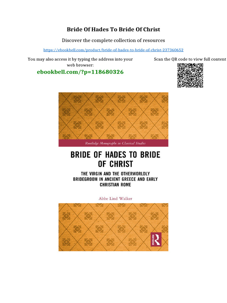 Bride of Hades to Bride of Christ Full Access | PDF | Custard