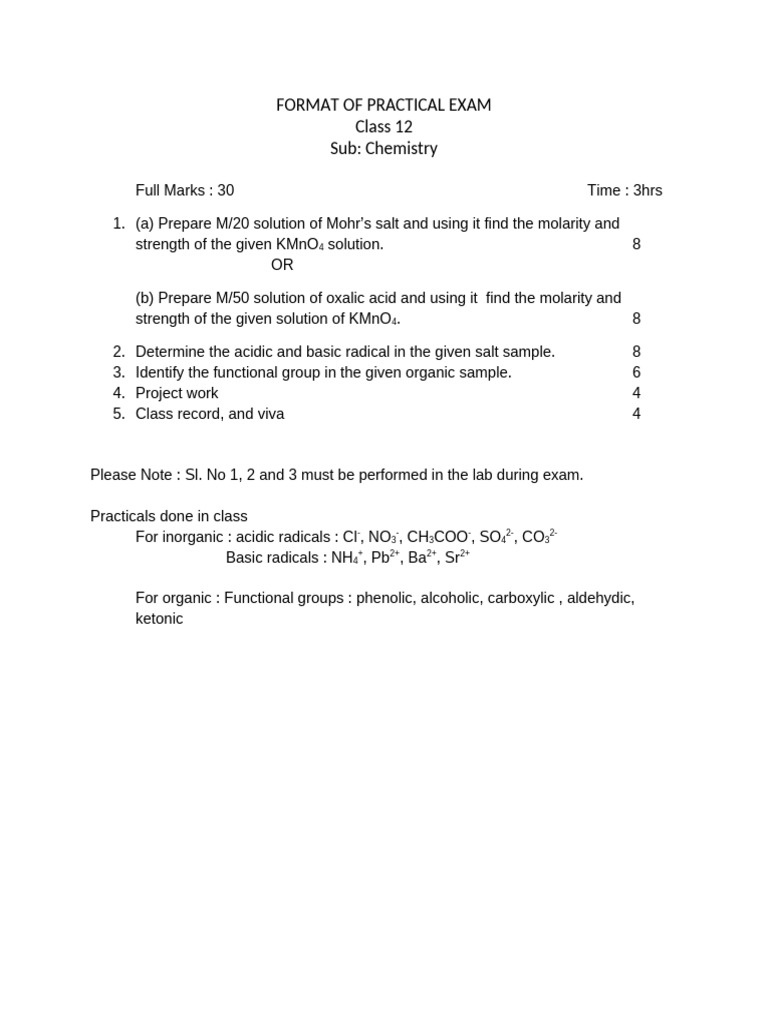 Practical Format | PDF