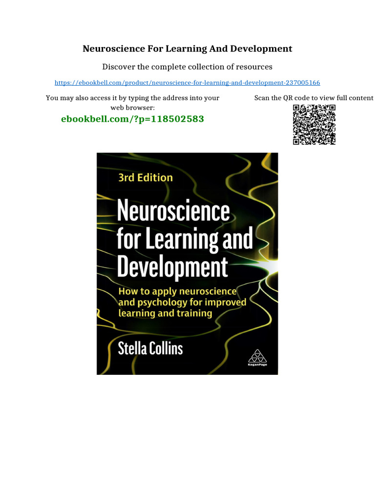Neuroscience For Learning and Development Full Chapters Instanly | PDF ...