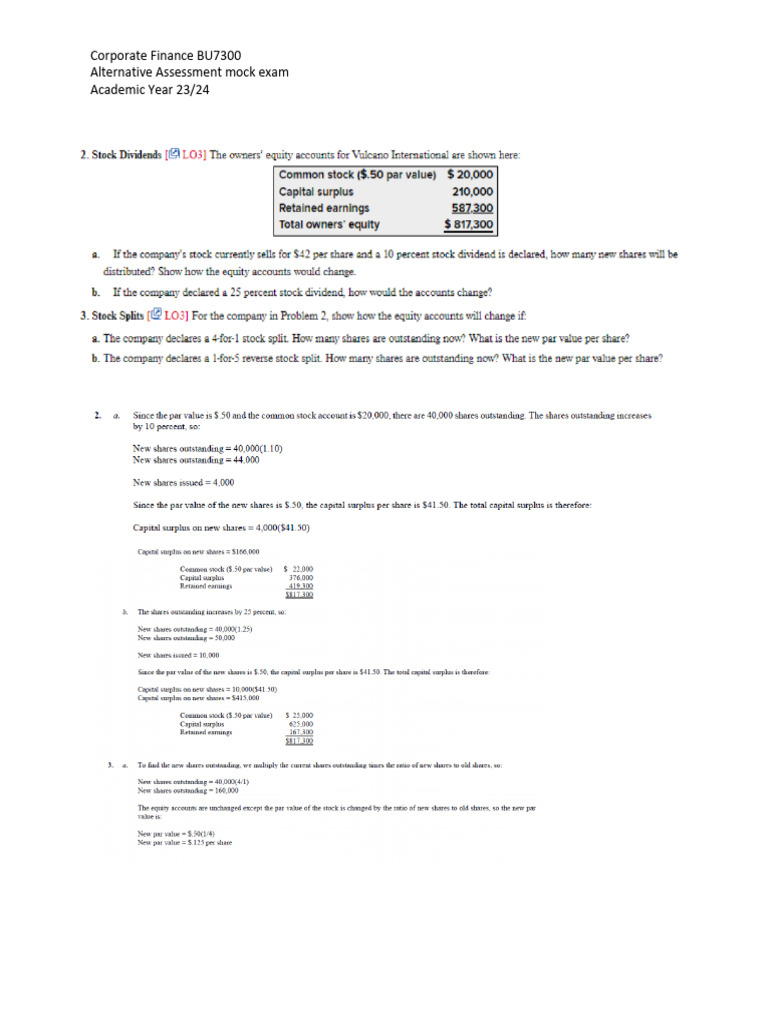 Alternative Assessment Mock Exam 2 | PDF