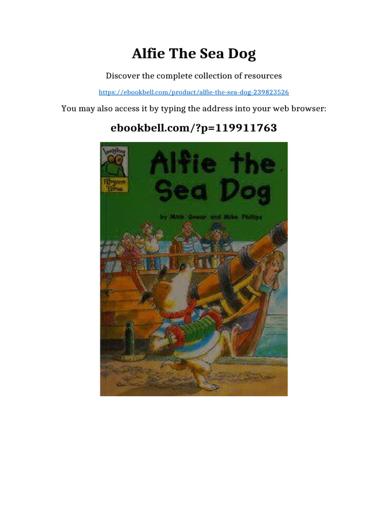Alfie The Sea Dog PDF Version | PDF