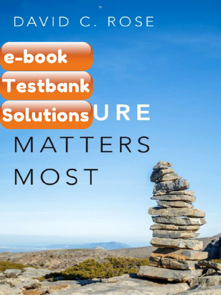 Testbank Why Culture Matters Most by David C Rose Fast Download | PDF ...