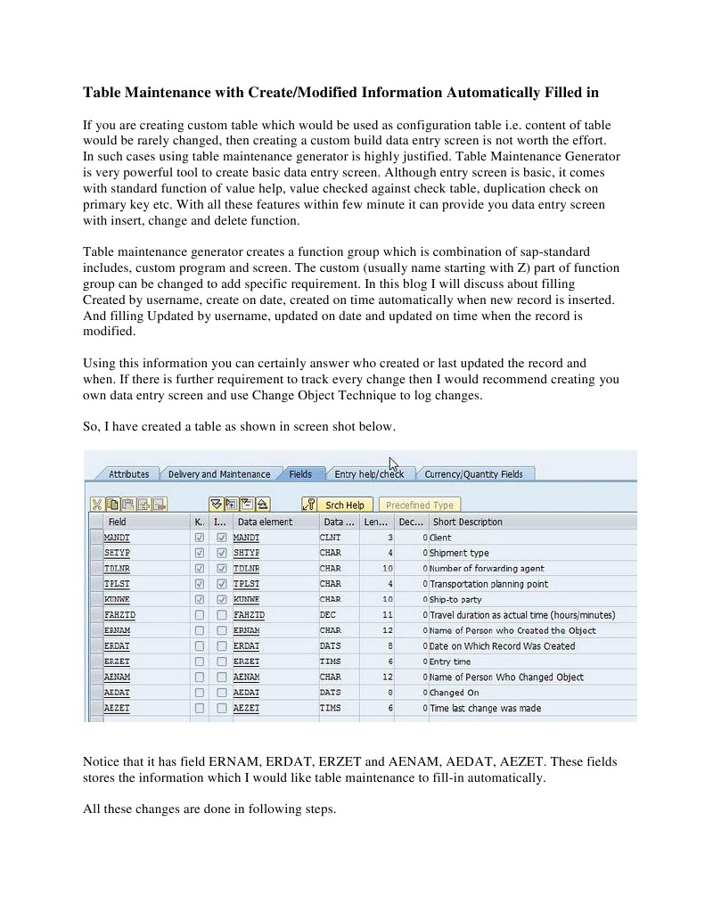 Table Maintenance With Create | PDF | Subroutine | Table (Database)